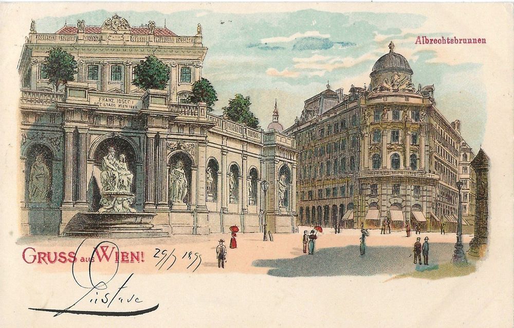 Oesterreich, Gruss aus Wien, Litho, 1899 (Gebraucht) in Frauenfeld für CHF 7.8 – mit Lieferung ...