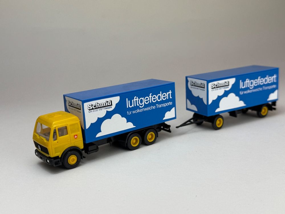 Herpa Mercedes Koffer Lastzug Schmid Wettingen (Gebraucht) in Elm für ...