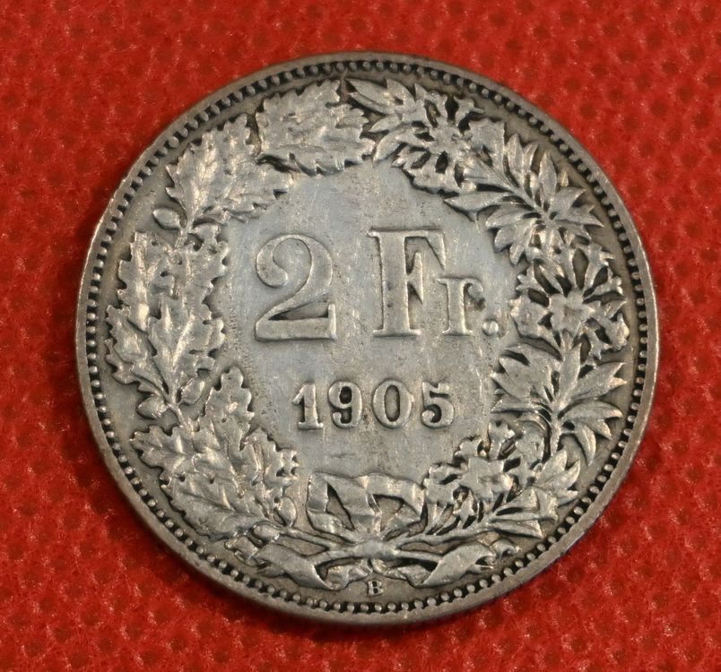 2 Franken 1905 Silber (Gebraucht) in Winterthur für CHF 14 – mit Lieferung auf Ricardo kaufen