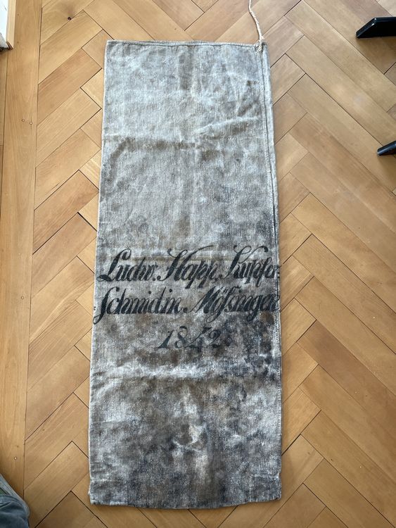 Antiker Mehlsack, Jute, 1842, L.H.K. (Gebraucht) in Zürich für CHF 14 ...