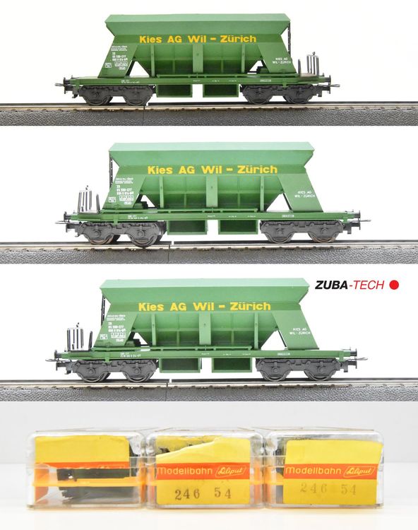3x Liliput 24654 Kieswagen SBB Spur H0 GS mit OVP | Kaufen auf Ricardo