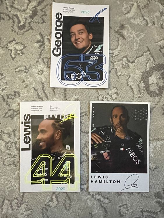 F1 Poster Lewis Hamilton George Russell 2023 NEUwertig (Gebraucht) in ...