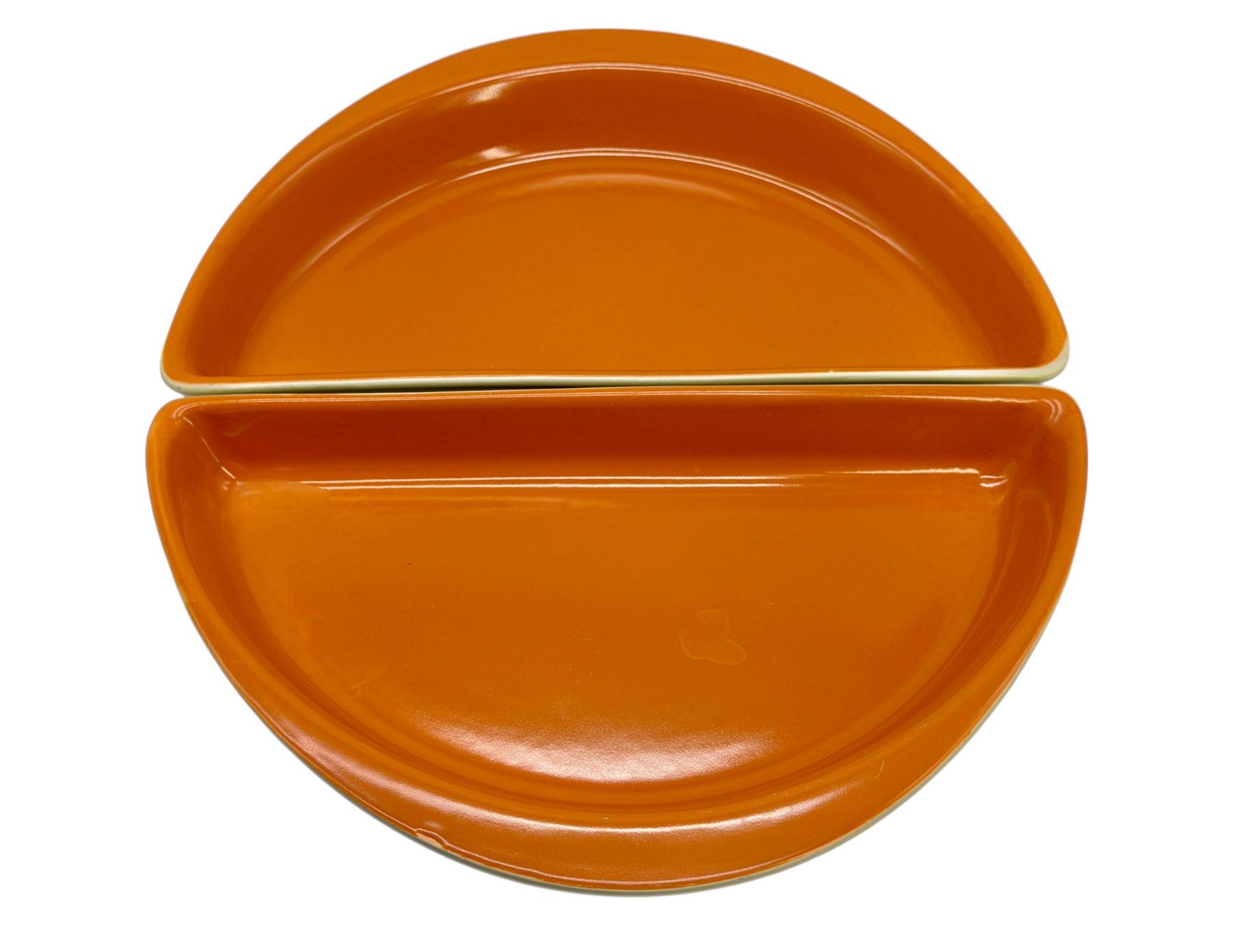 Plateaux demi lune Romano FROSECCHI céramique émaillée 1970s (D ...