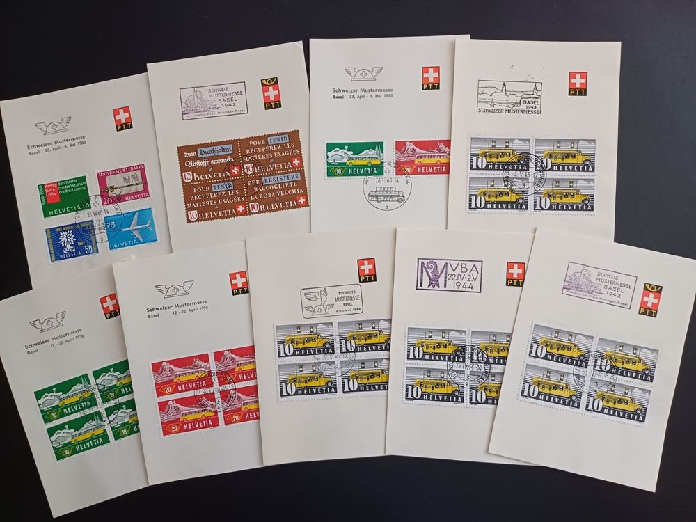 Faltblätter 4er-Blöcke, 210, 254-256, 314+315, 351-353 rar (Gebraucht) in Lupfig für CHF 12 ...