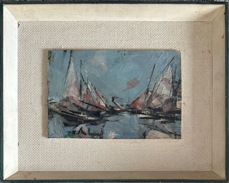 Walter Emil Müller (1896-1983) Hafen Szene Gemälde | Acheter sur Ricardo