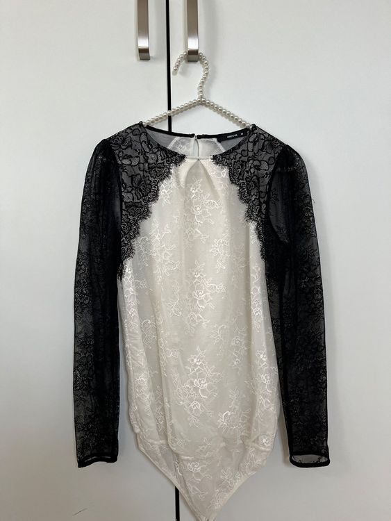 Eleganter AREFEVA Spitzenbody Gr. M schwarz/weiss (Neu (gemäss ...