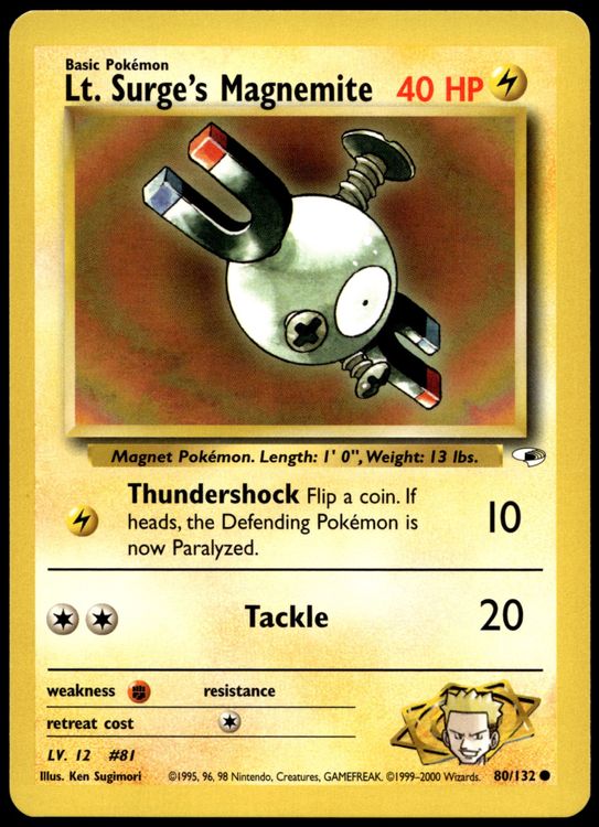 Lt. Surge's Magnemite 80/132 Pokémon Gym Heroes ab 1.- | Kaufen auf Ricardo