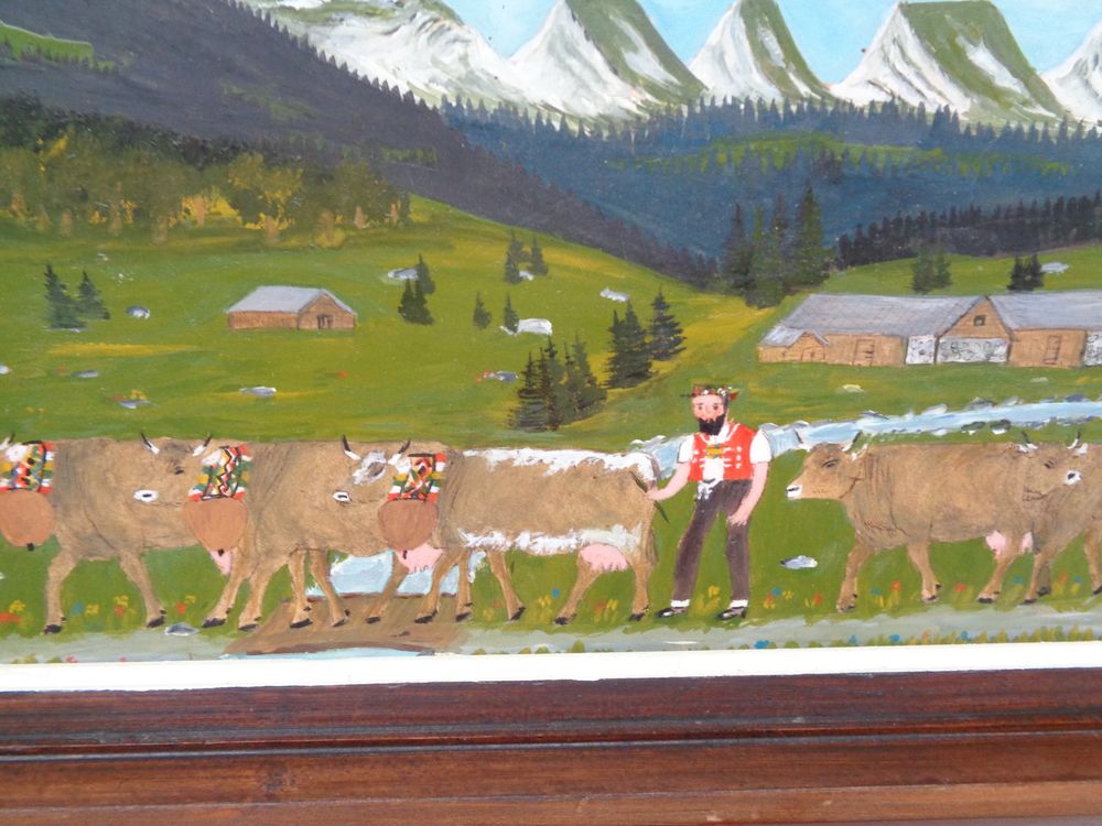 APPENZELLER TOGGENBURG TISCHHAUSER ALPAUFZUG BAUERNMALEREI (Gebraucht ...