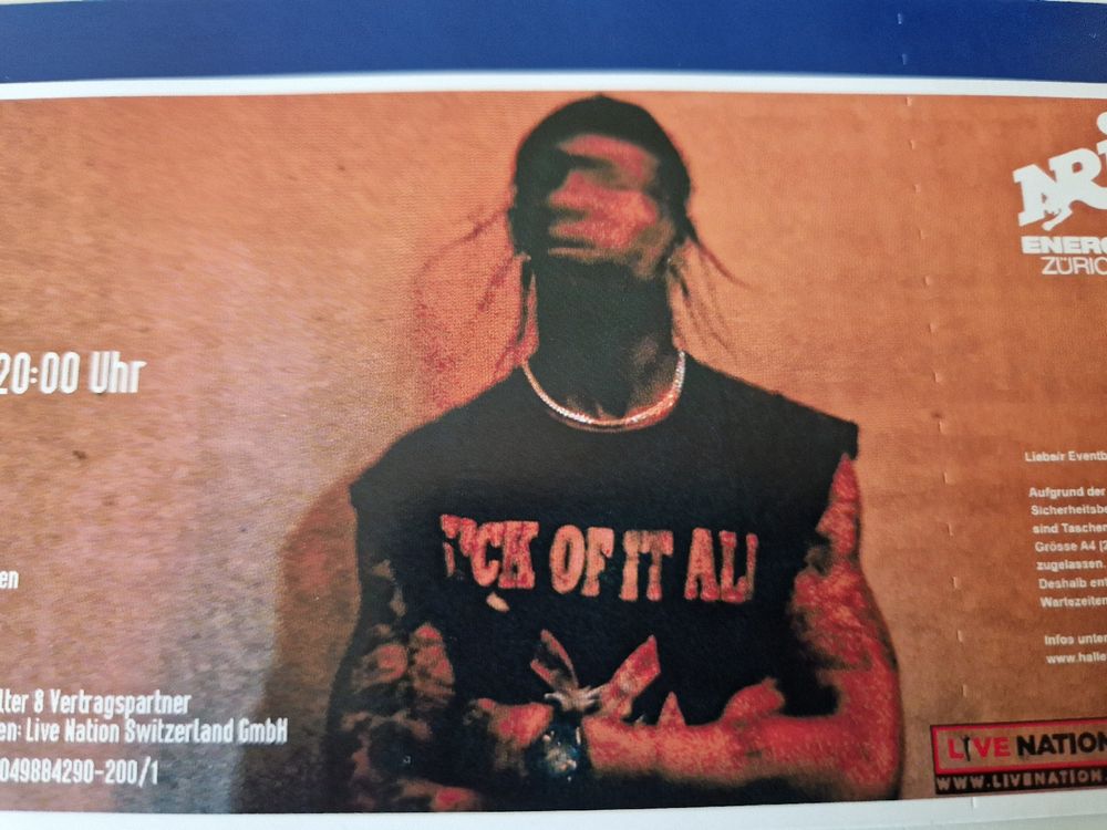 Travis Scott Utopia Tour / Hallenstadio. Zürich (Neu (gemäss Beschreibung)) in Wikon für CHF 320 ...