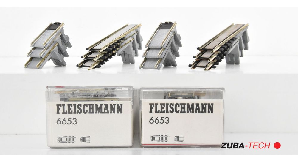 2x Fleischmann 6653 Ergänzungsgleis zu Drehscheibe H0 GS OVP (Neu ...