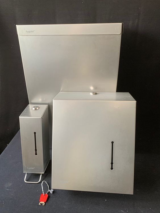 Set Hygolet Seifenspender Papierhandtuchspender & Eimer (Gebraucht) in ...