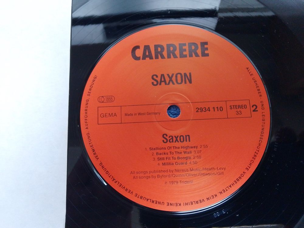 SAXON - first album 12" NEAR MINT top copy 1979 (Gebraucht) in Schaan ...