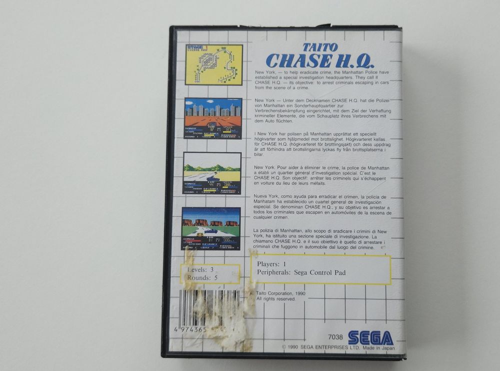 Taito Chase H.Q - Master System (Gebraucht) in Autigny für CHF 16 – mit ...