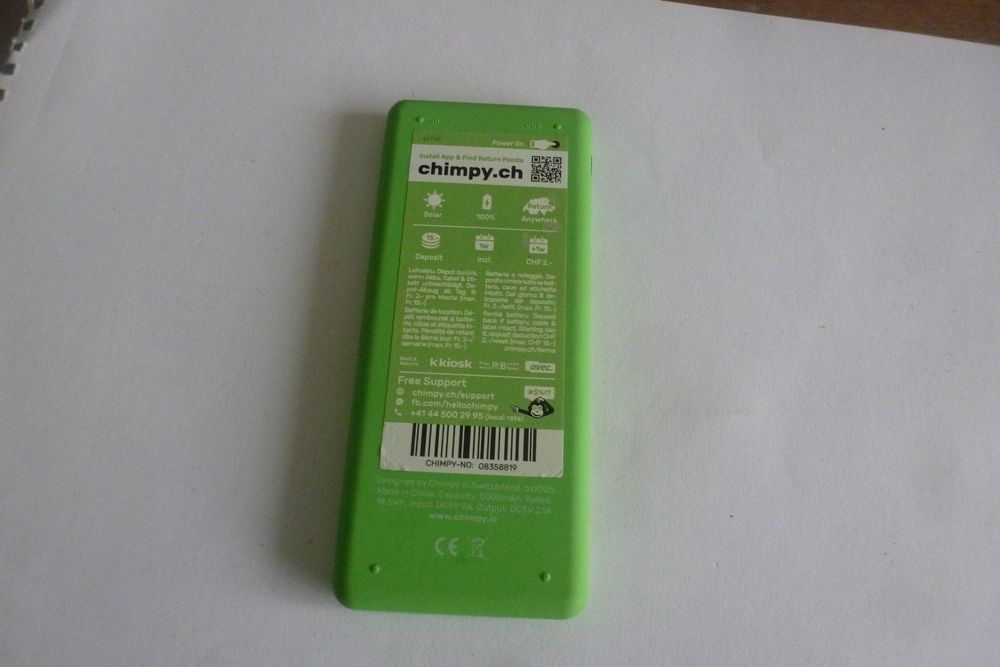 Powerbank Ladegerät - Chimpy ** Nr 02 mit USB Kabel | Kaufen auf Ricardo