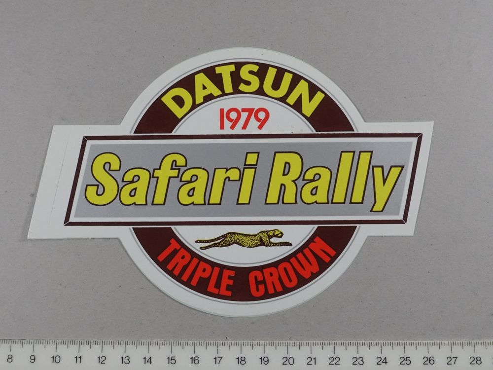 Safari Rallye, DATSUN Triple Crown, 1979, alter Aufkleber (Gebraucht ...