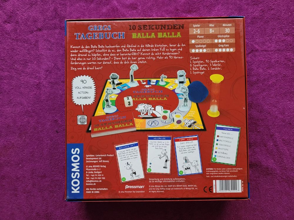 Kosmos Spiel - Gregs Tagebuch - 10 Sekunden Balla Balla (Gebraucht) in ...