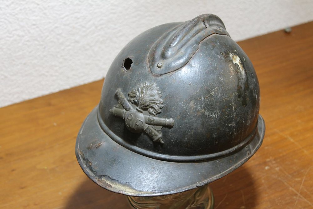 Adrian Helm, Artillerie Frankreich 1. WK mit Einschussloch (Gebraucht ...