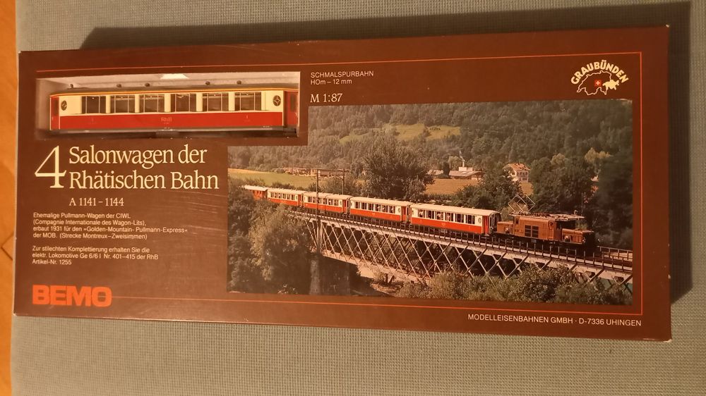 Bemo RhB H0m 4 voitures salon / Salonwagen Pullmann 3272/S | Kaufen auf Ricardo