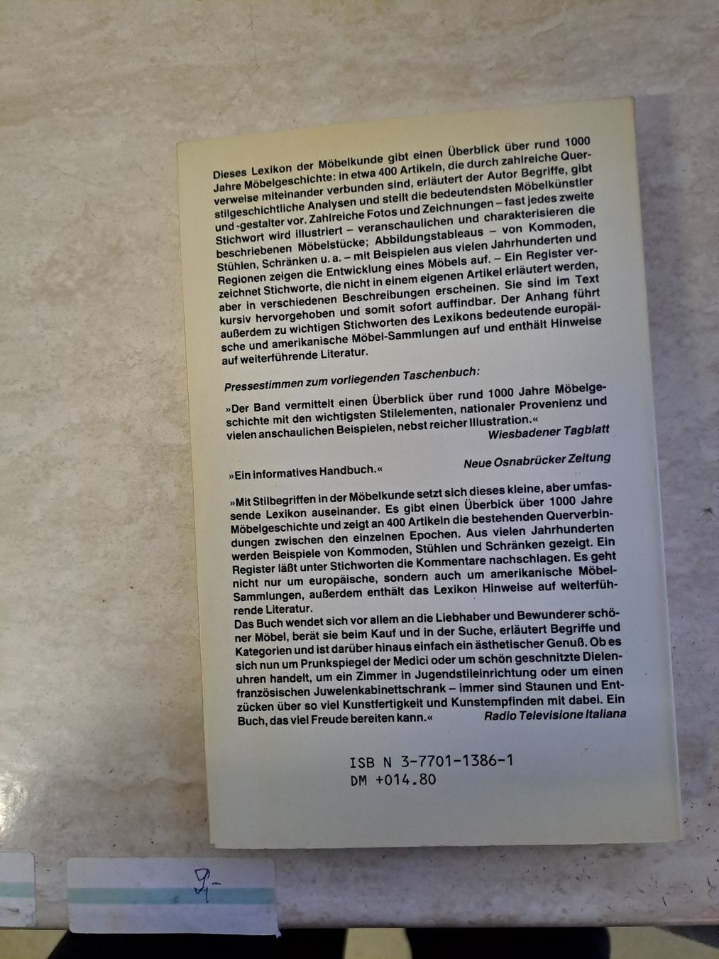 DuMont's Lexikon der Möbelkunde - Künstler, Stile, Begriffe (Neu ...