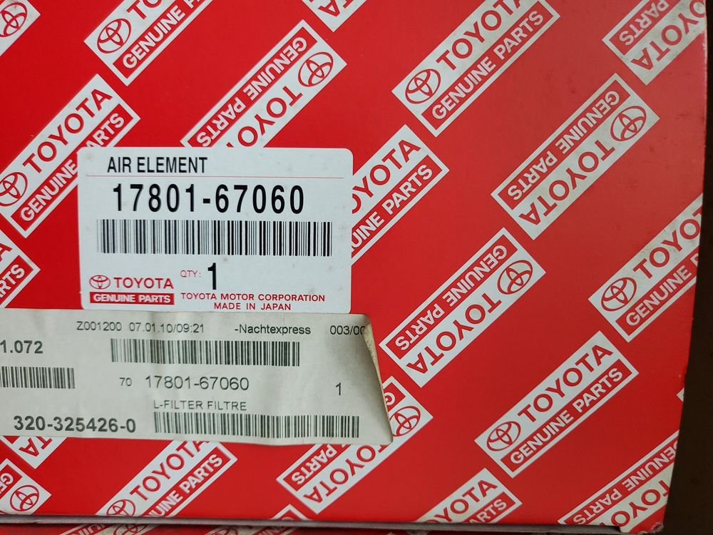 Toyota original Luftfilter 17801-67060 (Neu und originalverpackt) in ...