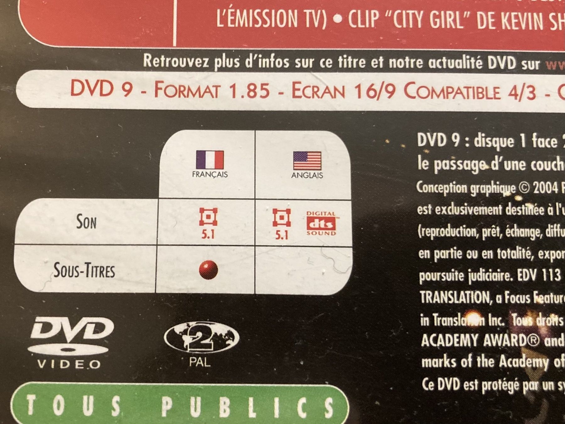 Lost in Translation (fr-eng) Bill Murray Scarlett Johansson (D'occasion ...