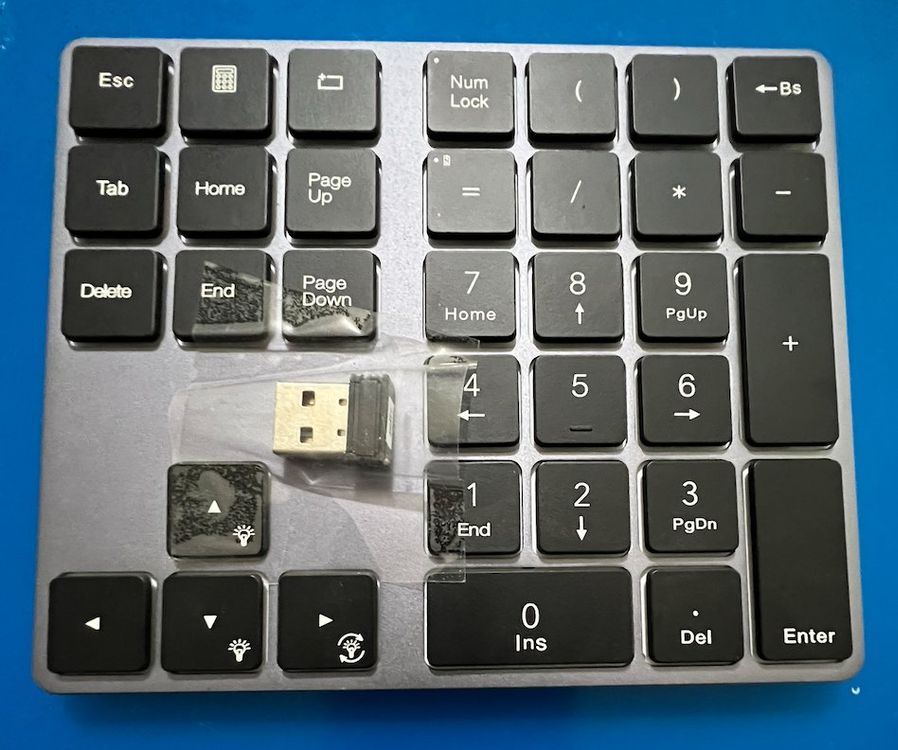 Aluminium Bluetooth Tastatur Keypad Zahlenblock 34-Tasten (Gebraucht ...