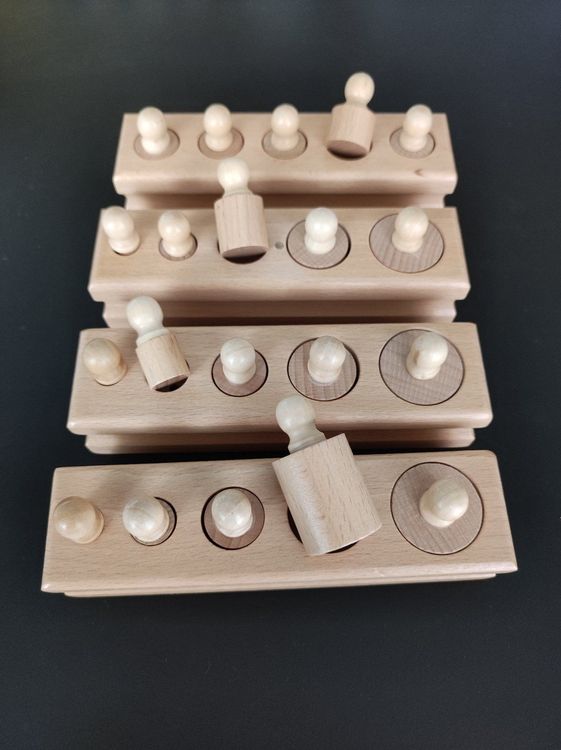 Klein Montessori Knobbed Cylinders | Kaufen auf Ricardo