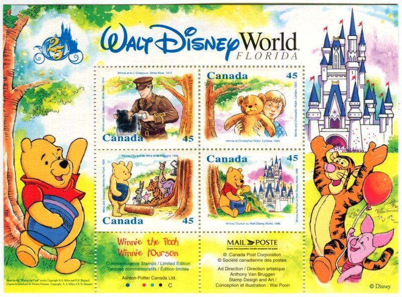 Block "Walt Disney. Winnie Puuh". Kanada (Neu und originalverpackt) in ...