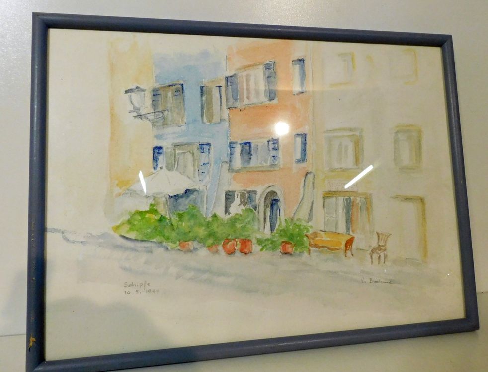 Rausverkauf - Kunst Zeichnung Aquarell signiert Bild | Kaufen auf Ricardo