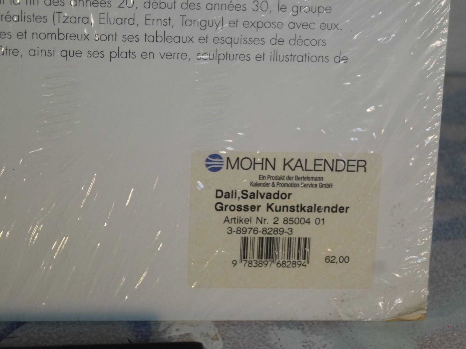 🕰️ Salvador Dalí – Großer Kunstkalender 2001 OVP (Gebraucht) in ...