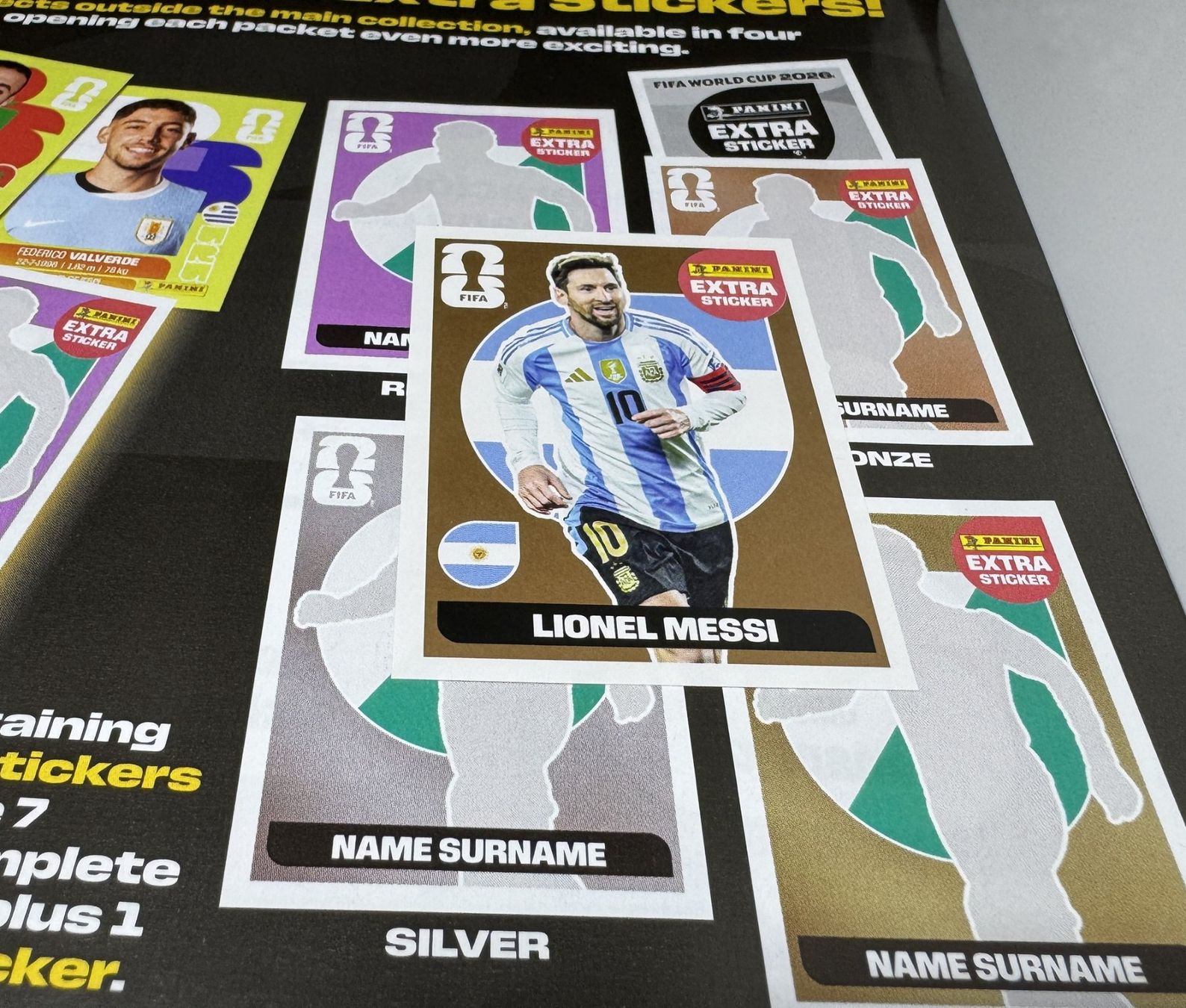 Lionel Messi Panini 2026 Extra Sticker Bronze RARE WM (Neuf (Voir ...
