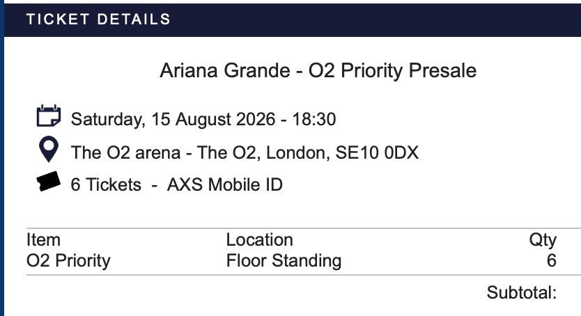 TOP TICKETS ARIANA GRANDE I (15. / 16. / 19. August) (Neu und ...