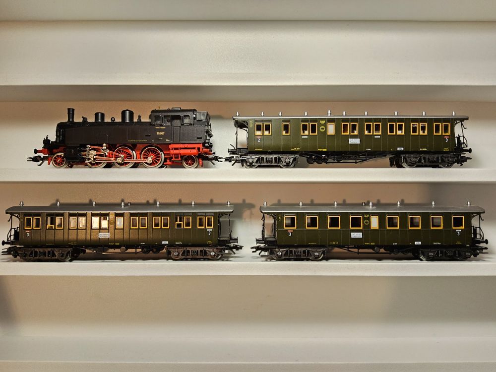 Märklin 2865 __ Reichsbahn Personenzug mit Dampflok BR75 DRG (Gebraucht ...
