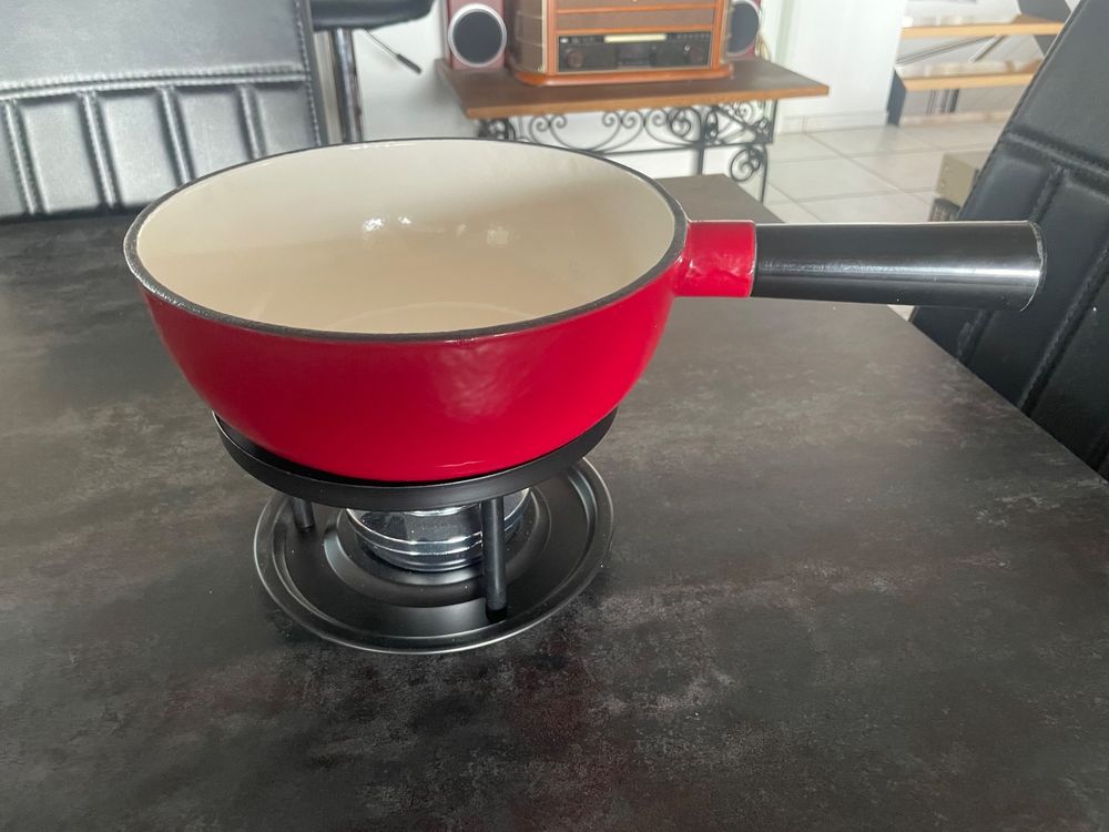 Réchaud + Caquelon en Fonte Émaillé 22cm (Neuf (Voir description)) à ...