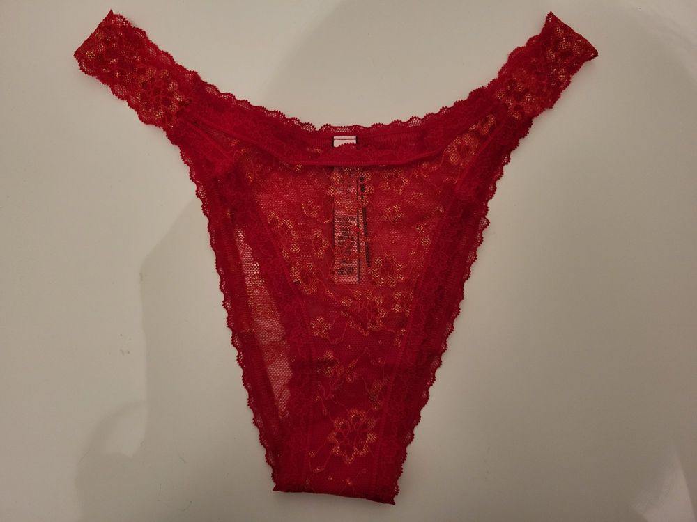 Victoria's Secret Brazilian String Rot Gold Spitze Gr. S | Kaufen auf ...