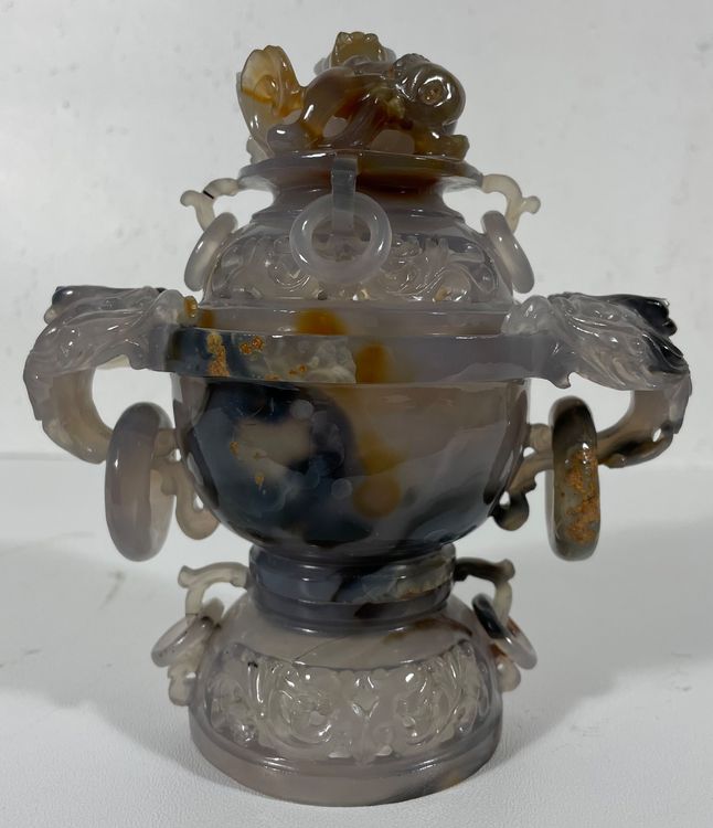 China Jade Weihrauchbrenner mit Tempel Löwe um 1900 (Gebraucht) in Root ...