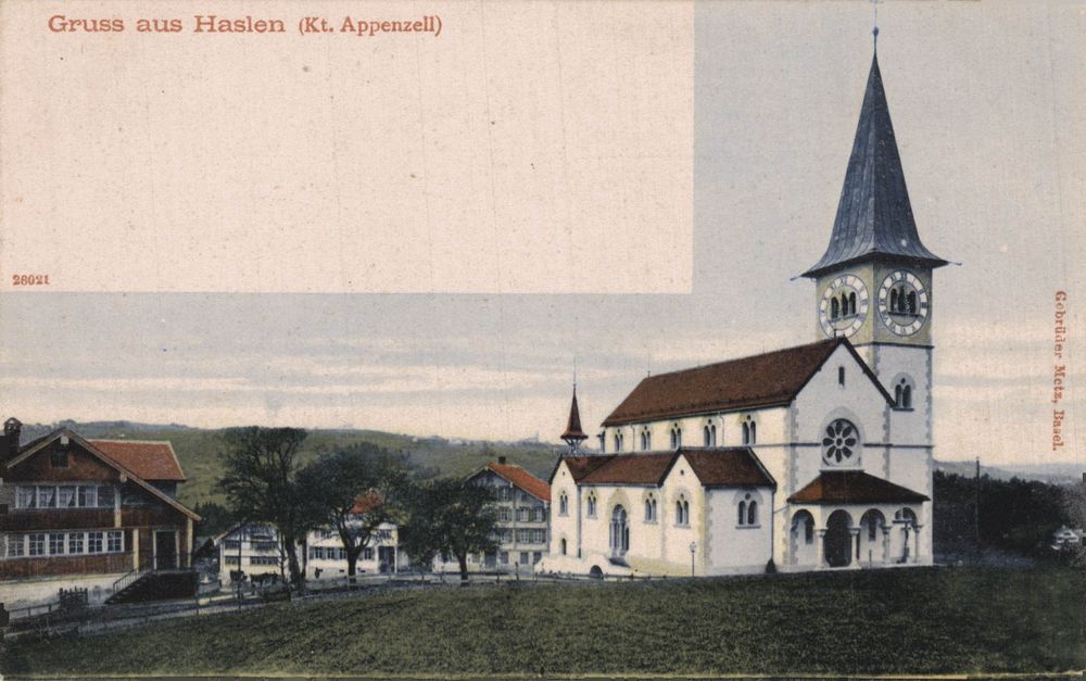Gruss aus Haslen (Kt. Appenzell). Kirche (Gebraucht) in Bronschhofen für CHF 12 – mit Lieferung ...