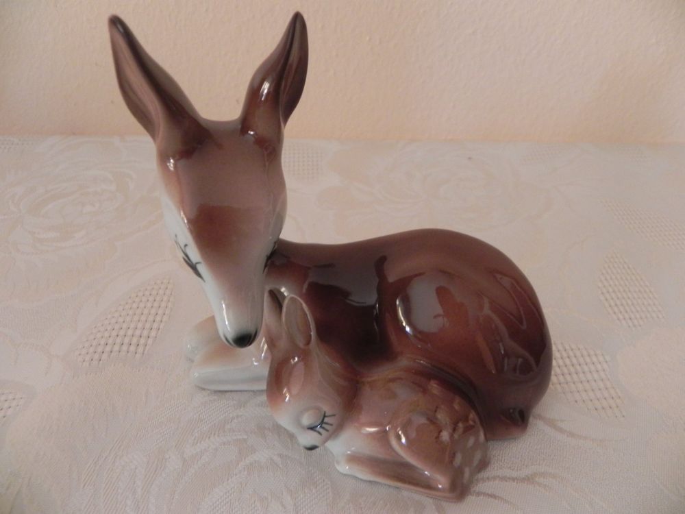 Vintage Porzellanfigur Reh mit Rehkitz Gräfenthal (Gebraucht) in Minusio für CHF 21 – mit ...