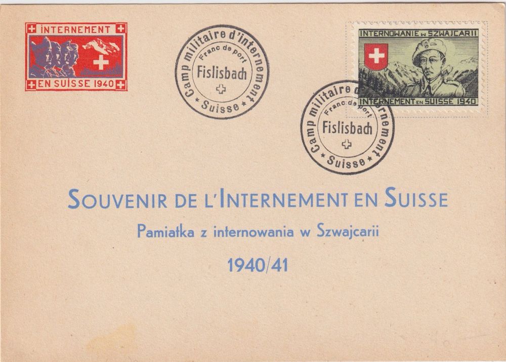 1940/41 Souvenirkarte Internierte Fislisbach. (Gebraucht) in Sarmenstorf für CHF 10 – mit ...