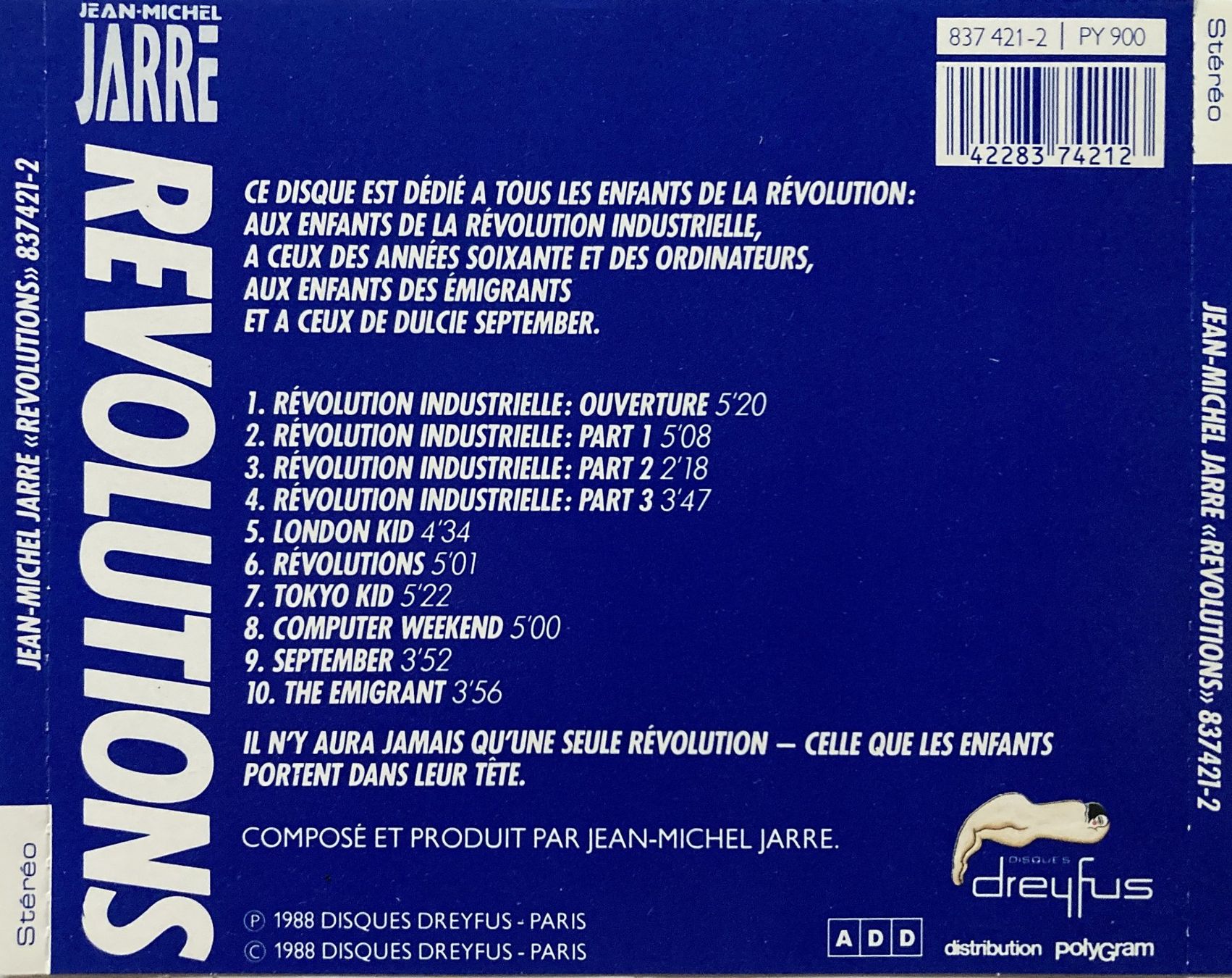 JEAN-MICHEL JARRE - REVOLUTIONS (Gebraucht) in Bottens für CHF 9 – mit ...