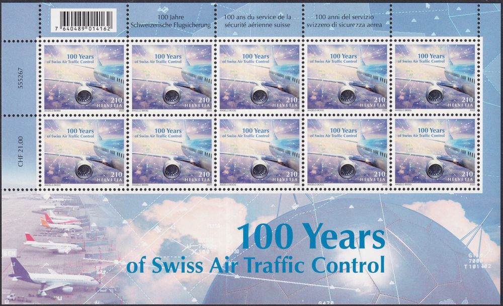 2022, Nr.1921 (Flugsicherung) Zierbogen postfrisch **. (Gebraucht) in ...