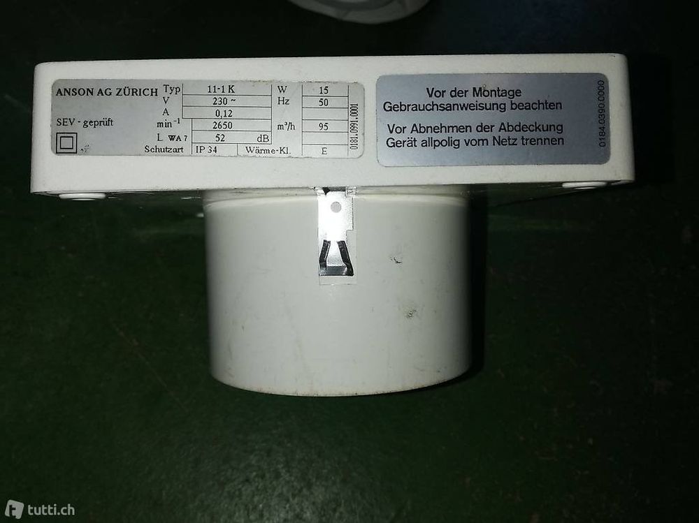 Abluft Ventilator (Gebraucht) in Blumenstein für CHF 40 – mit Lieferung ...