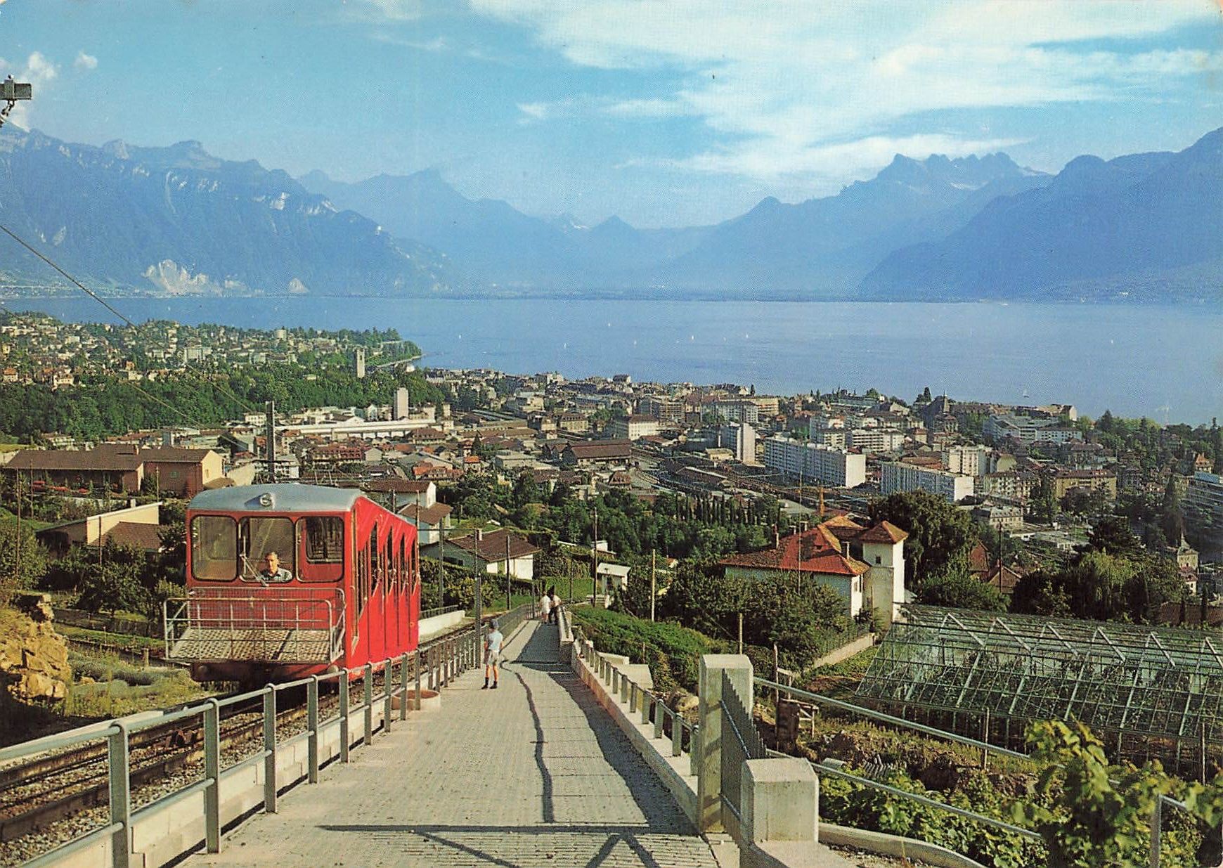 Vevey (VD) – Standseilbahn Vevey–Chardonne–Mont-Pèlerin (Usato) a ...