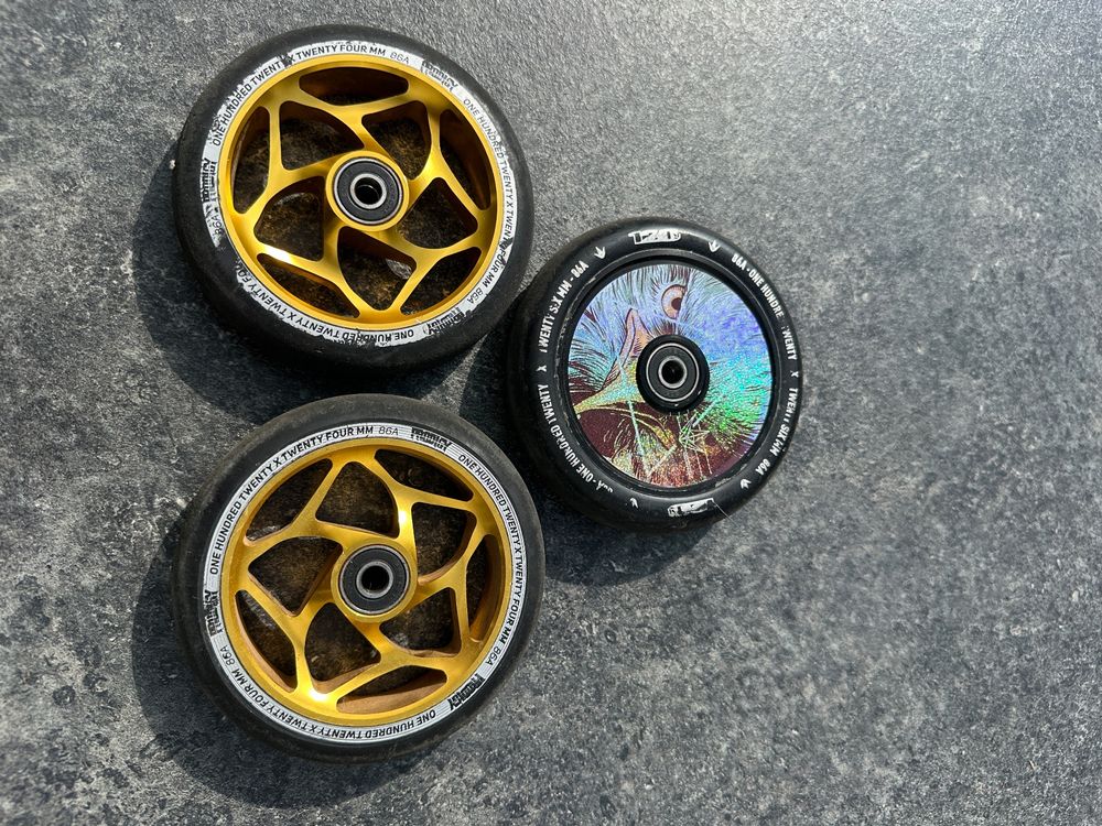 Stunt Scooter Rad 120mm Blunt Gap Core gold schwarz (Gebraucht) in Bad Zurzach für CHF 19 – mit ...