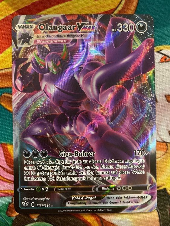 Pokemonkarte Olangaar Vmax 115/189 (Neu (gemäss Beschreibung)) in Neuhausen für CHF 2 – mit ...
