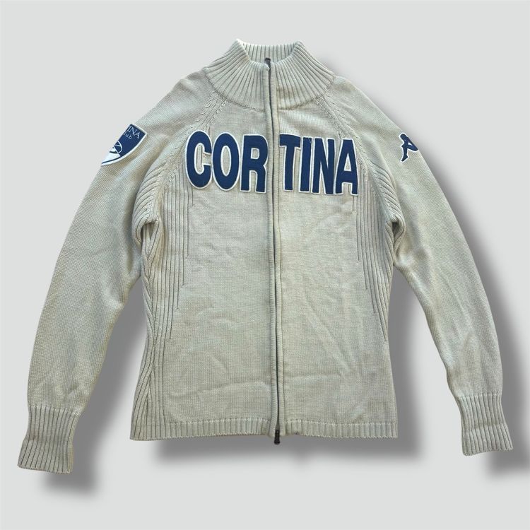 Kappa Cortina vintage knitted zip-up beige 90s (nike retro) (Gebraucht ...