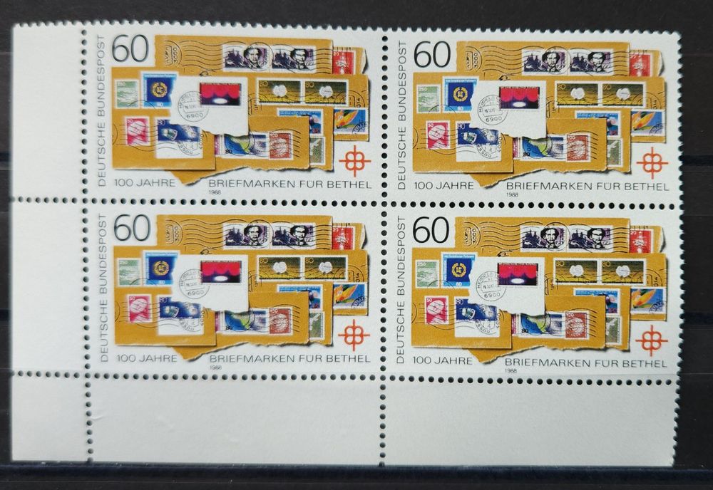 Deutschland-Mi 1395 ** Viererblock (18) (Neu und originalverpackt) in Hittnau für CHF 1 – mit ...