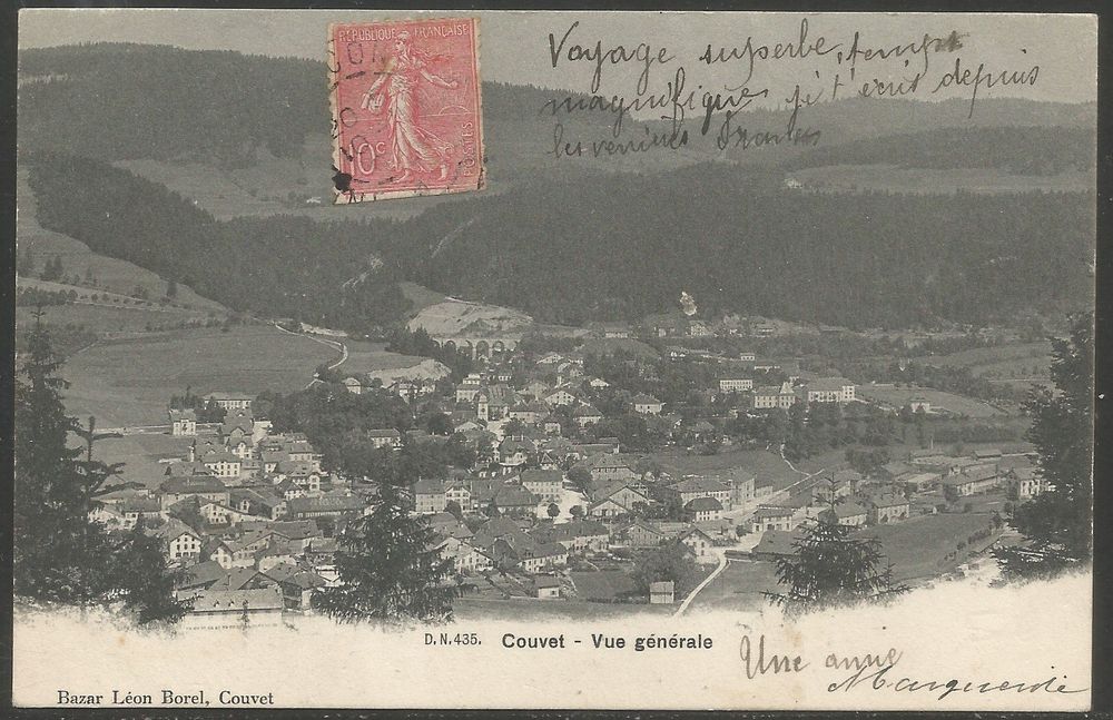 Carte P ( Couvet / Vue générale ) (Gebraucht) in La Russille für CHF 1. ...