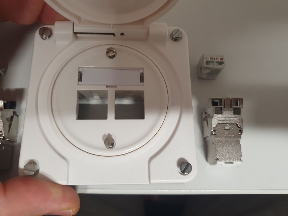 NUP-Anschlussdose ws 2× RJ45 UKV Feller Netzwerk inkl Modul | Kaufen ...