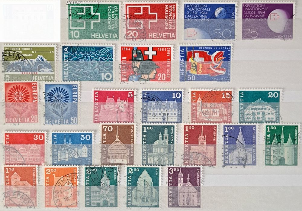 Timbres suisses - Année 1964 - Idée cadeau, collectionneur | Kaufen auf ...